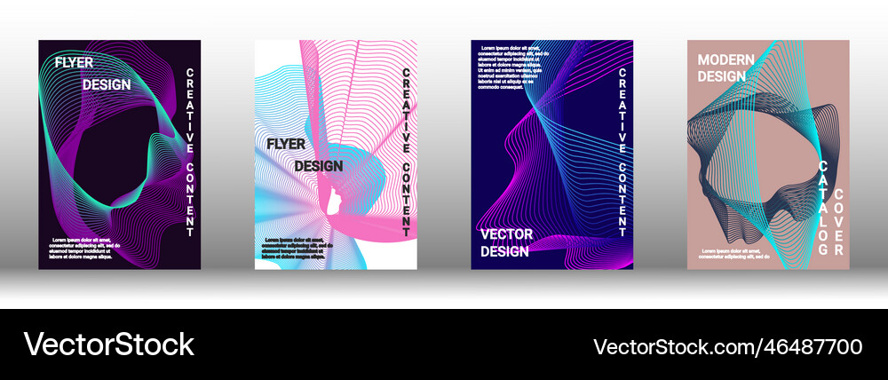 A set of modern abstract covers Royalty Free Vector Image
