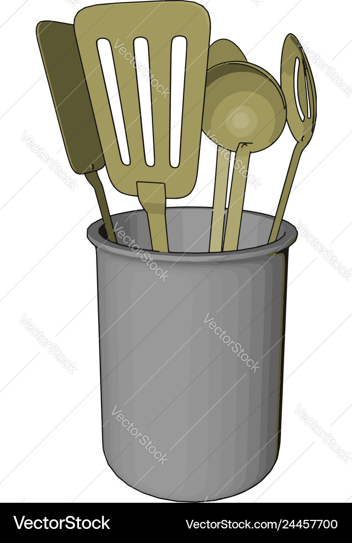 A spoon rest picture or color Royalty Free Vector Image