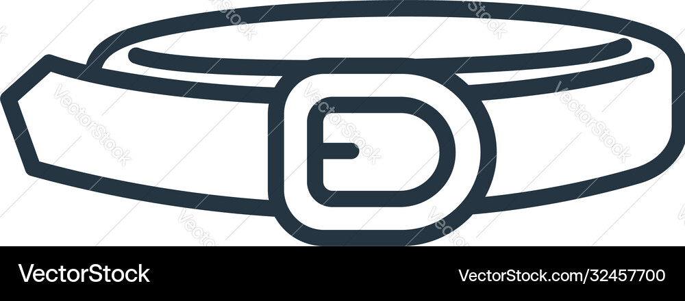 Belt icon isolated on white background outline Vector Image