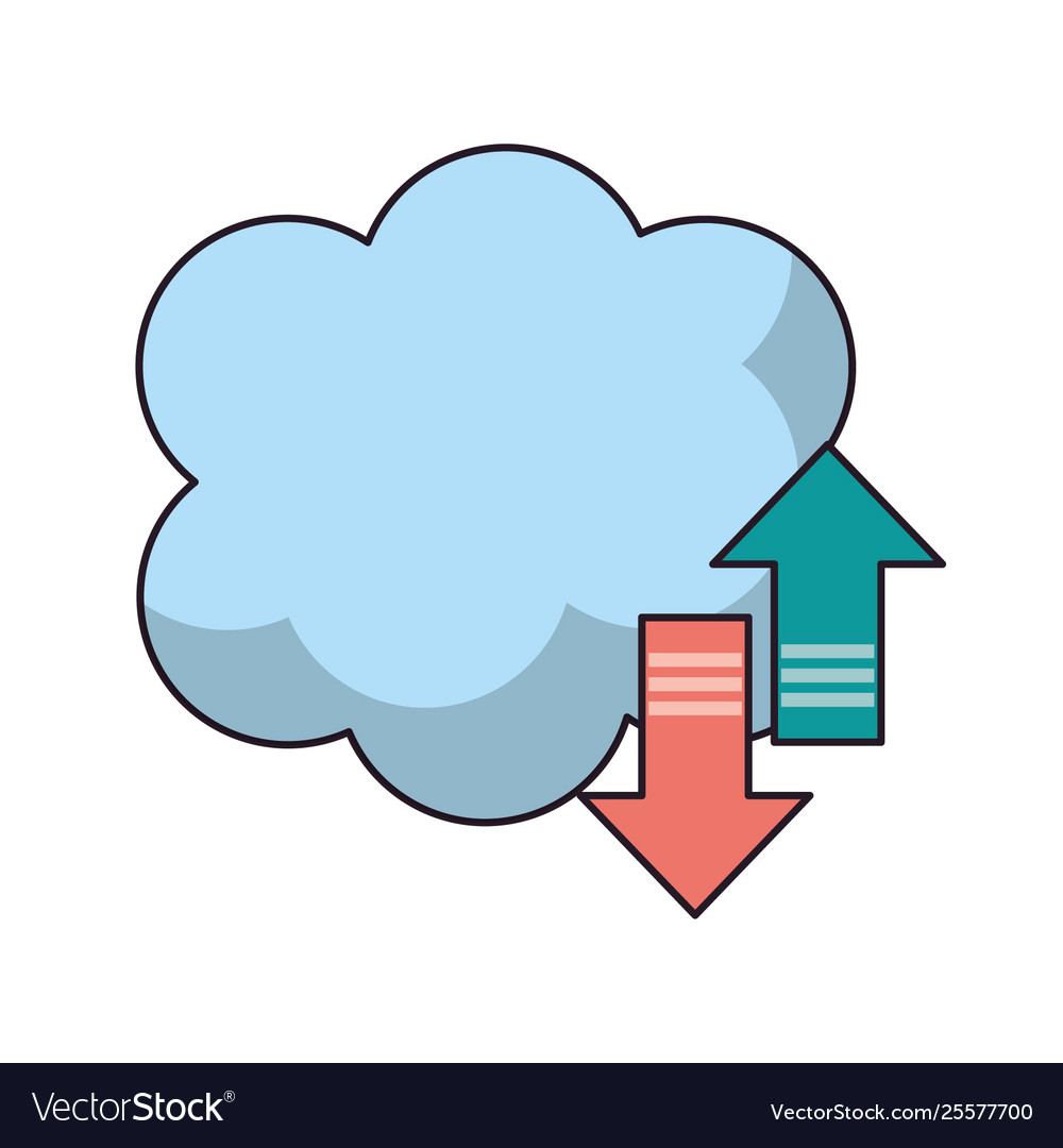 Cloud computing technology symbol Royalty Free Vector Image