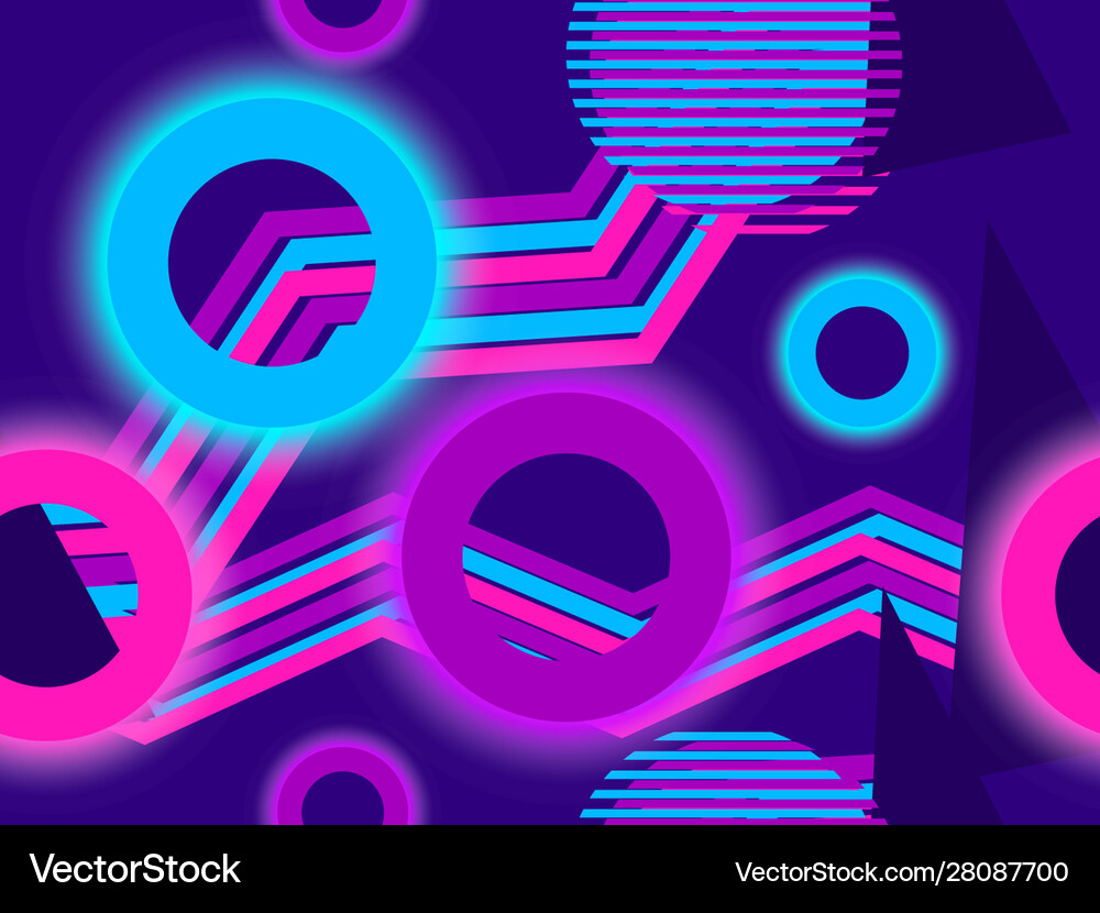 Cyberpunk seamless pattern retro futurism Vector Image