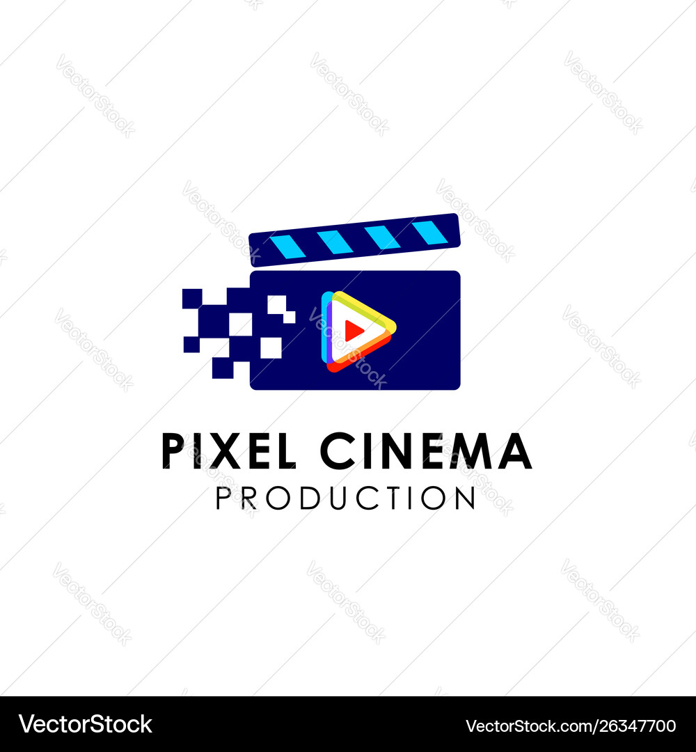 Film play logo design template studio icon Vector Image