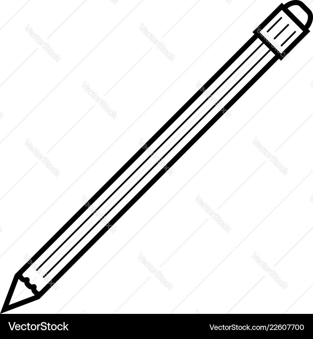Office pencil icon outline style Royalty Free Vector Image