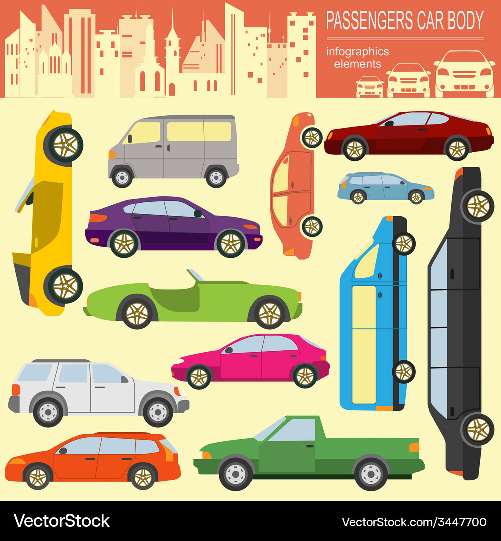 Passenger car transportation infographics Vector Image