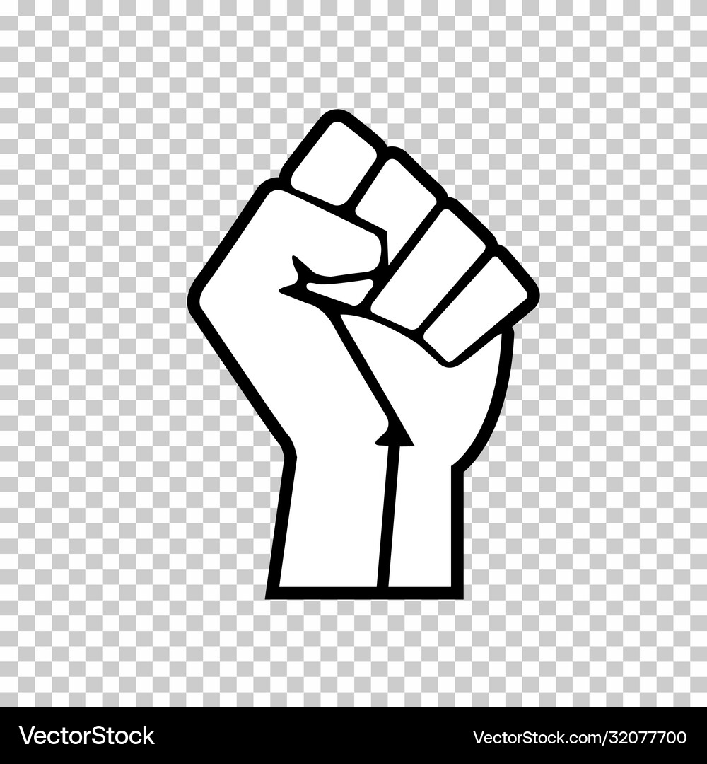 Raised fist power revolution sign Royalty Free Vector Image