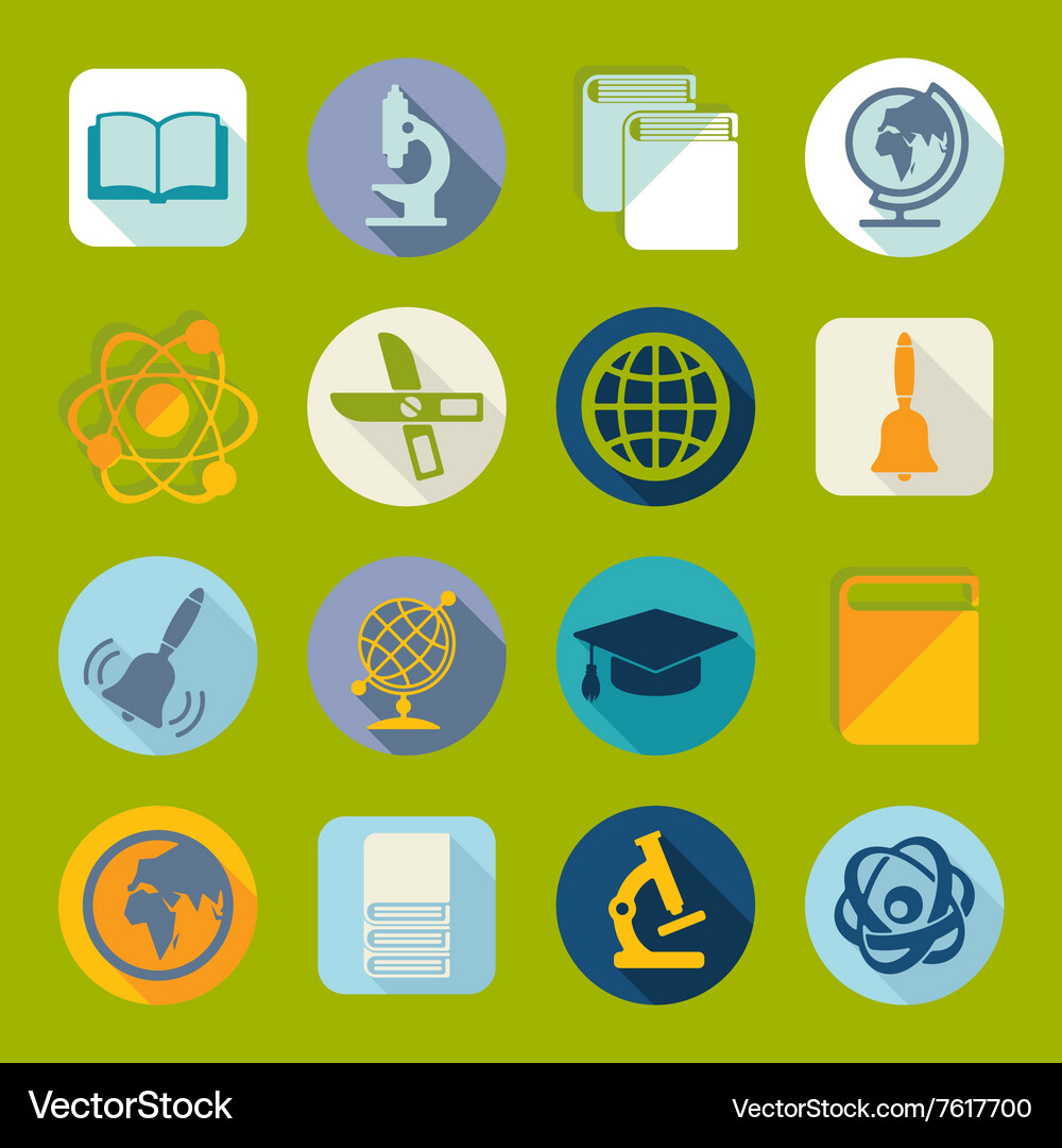 Set of education icons Royalty Free Vector Image
