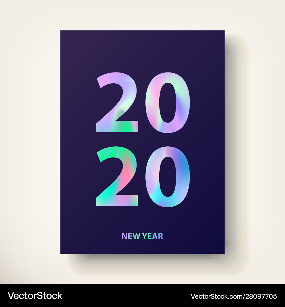 2020 new year card greeting modern covers Vector Image