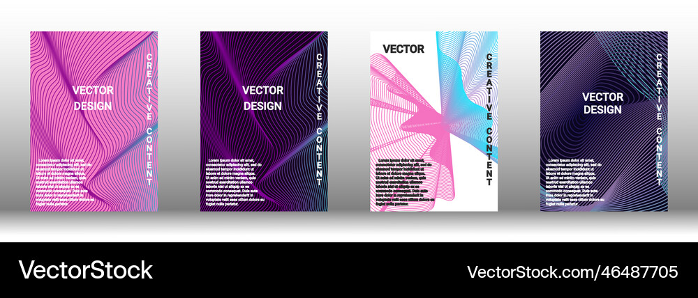 A set of modern abstract covers with abstract Vector Image
