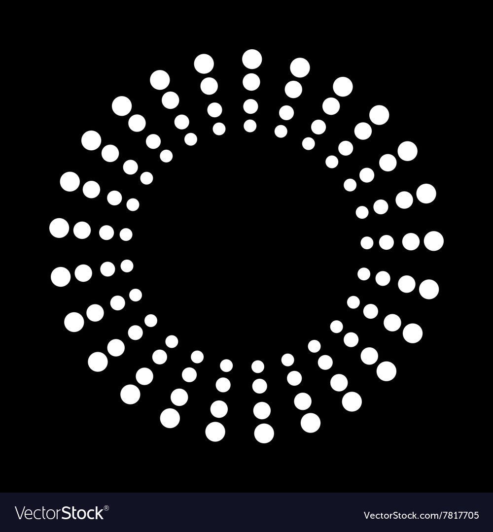 Abstract dotted shape Royalty Free Vector Image