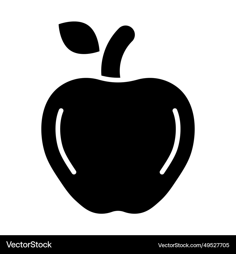 Apple glyph icon for personal and commercial use Vector Image