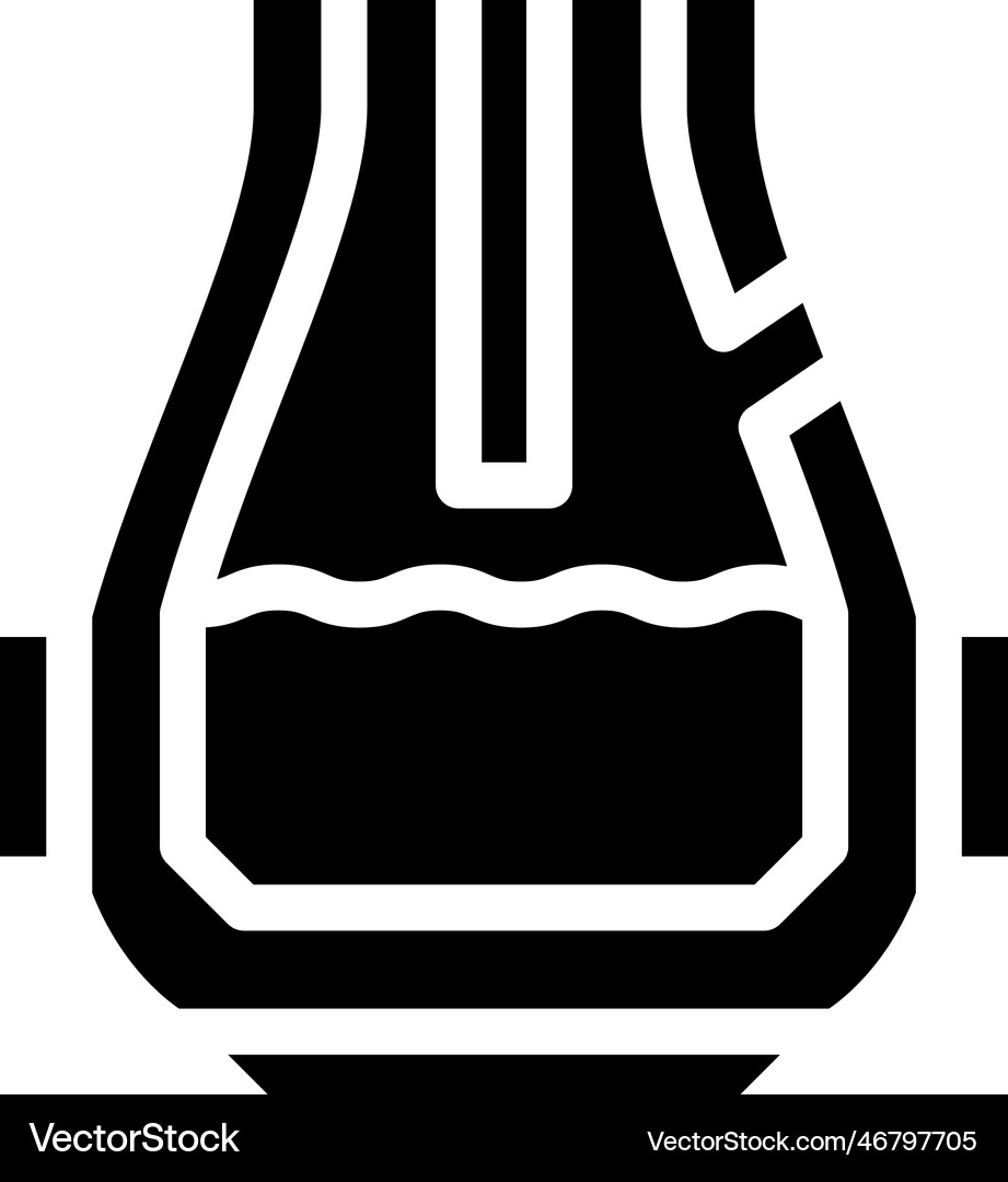 Basic oxygen furnace steel production glyph icon Vector Image