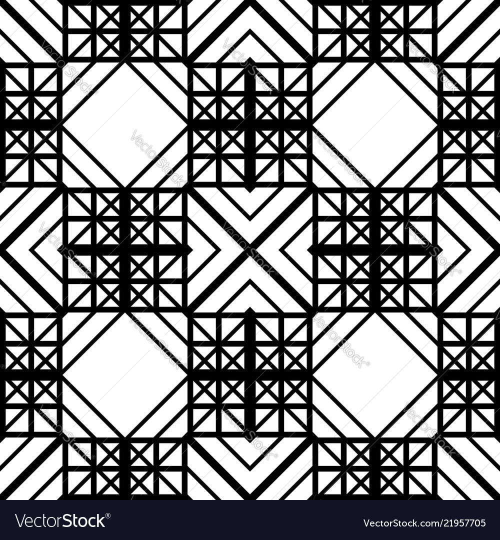 Design seamless monochrome geometric pattern Vector Image