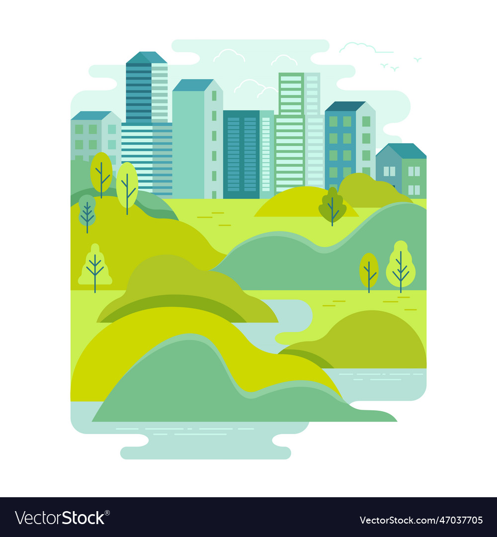 In trendy flat and linear style - background Vector Image