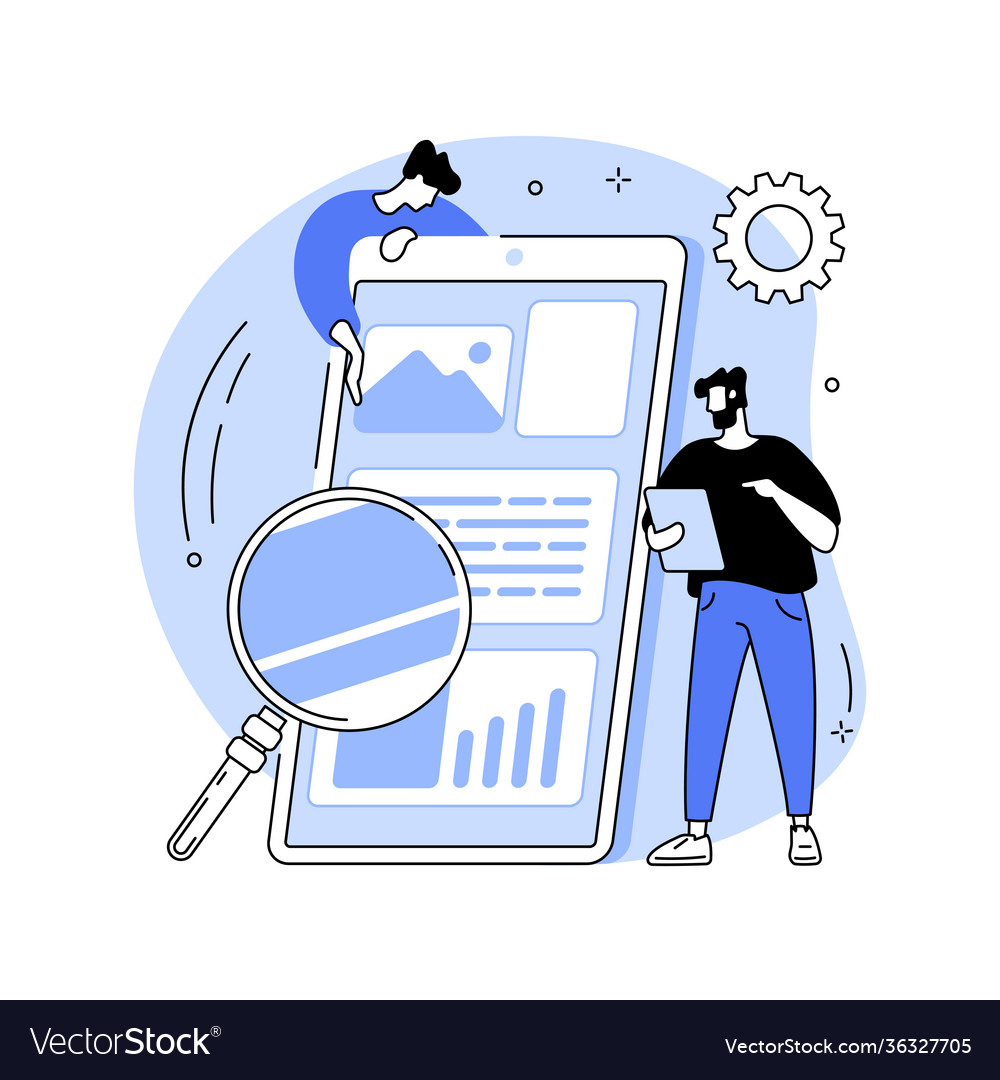 Mobile application development abstract concept Vector Image