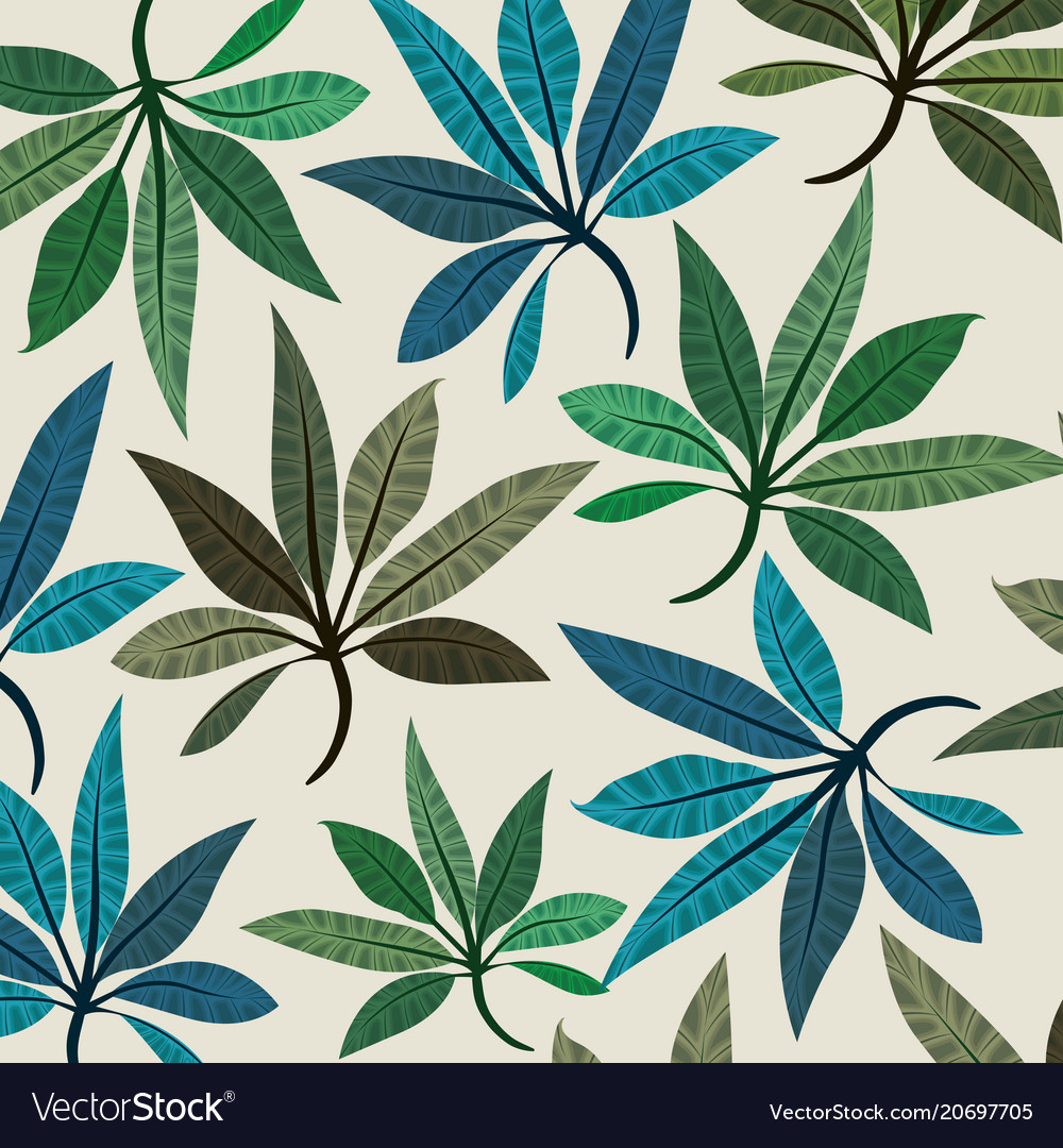 Natural leafs pattern background Royalty Free Vector Image
