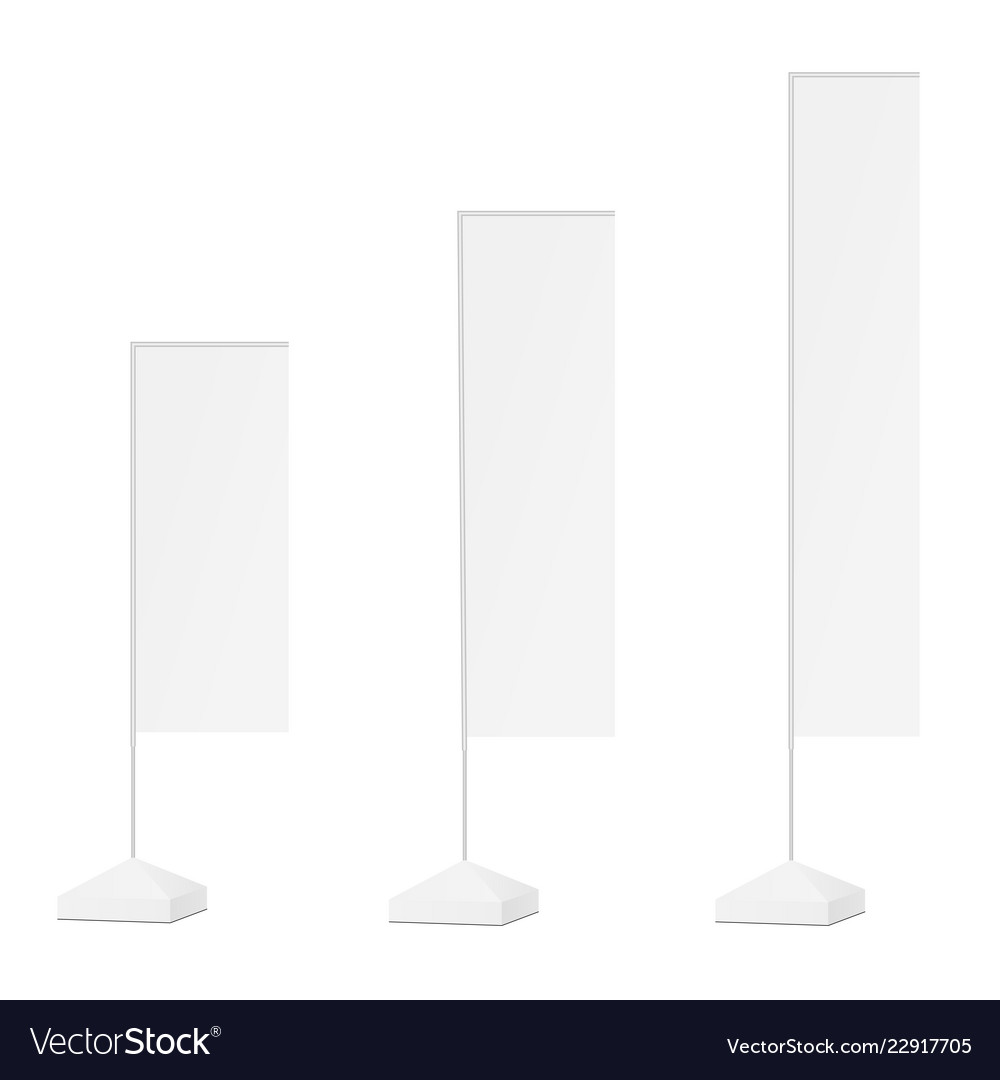 Rectangular flags isolated Royalty Free Vector Image