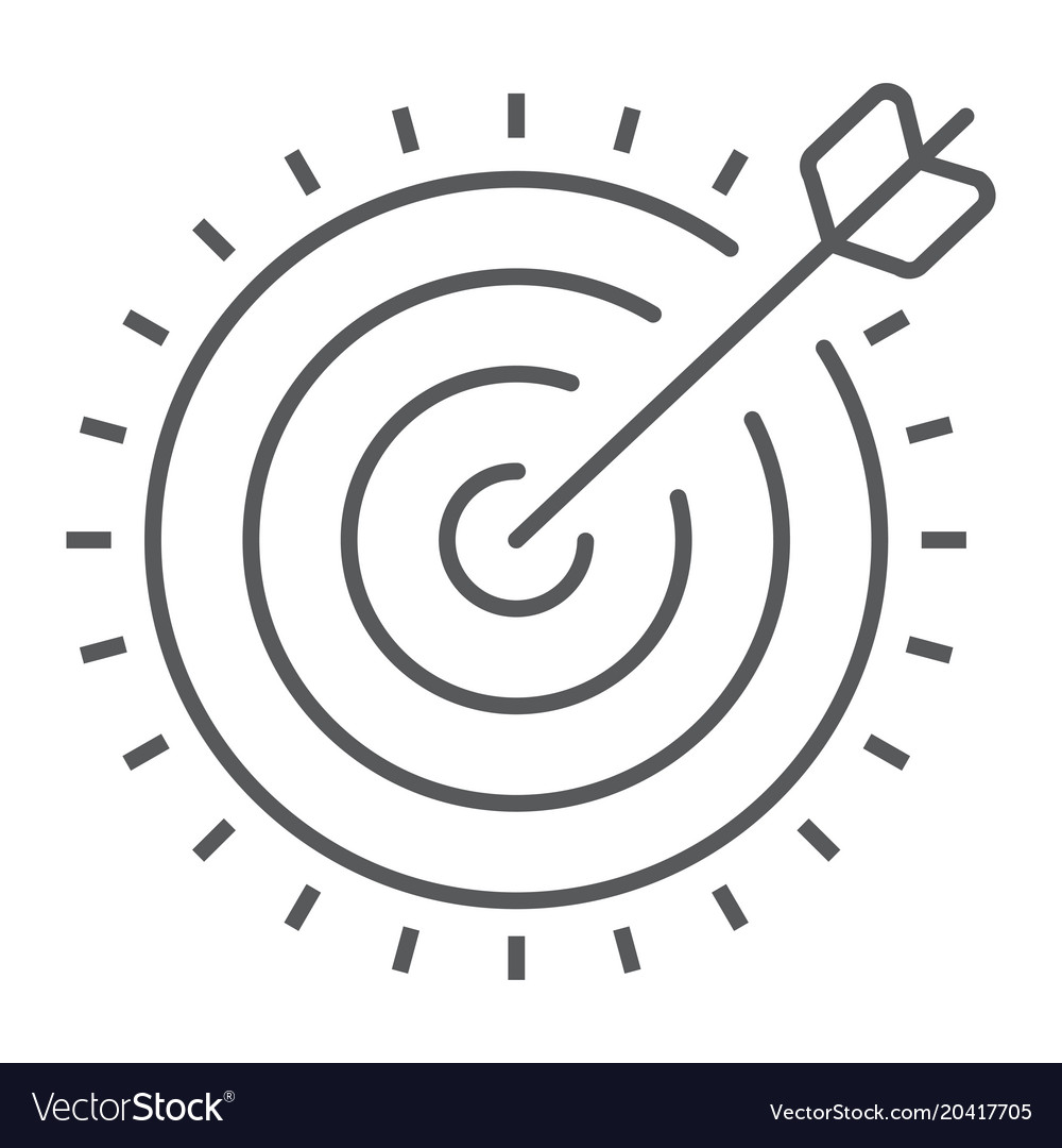 Target thin line icon development and business Vector Image Target thin line icon development and business Vector Image