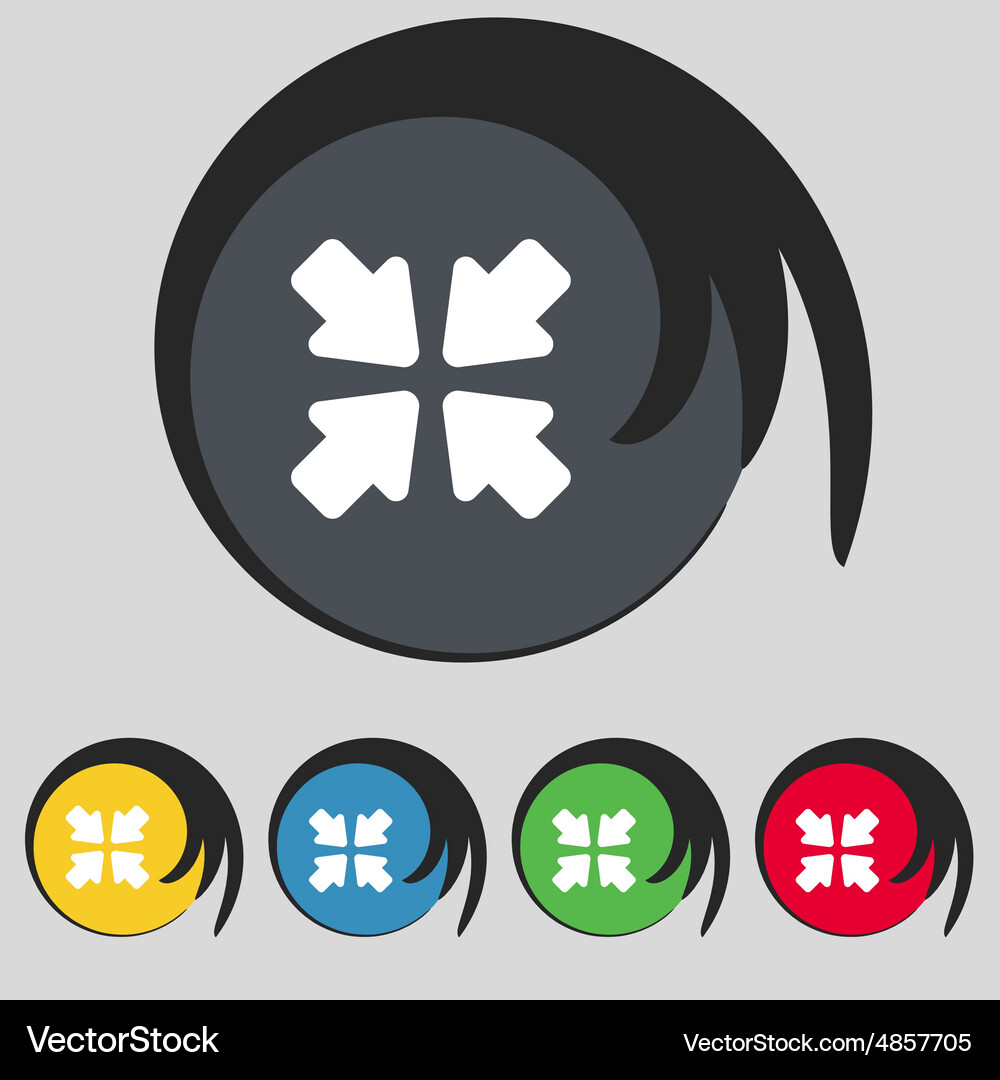 Turn to full screen icon sign symbol on five Vector Image