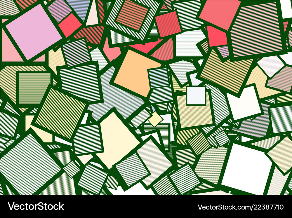 Artistic square with lines colorful shapes Vector Image