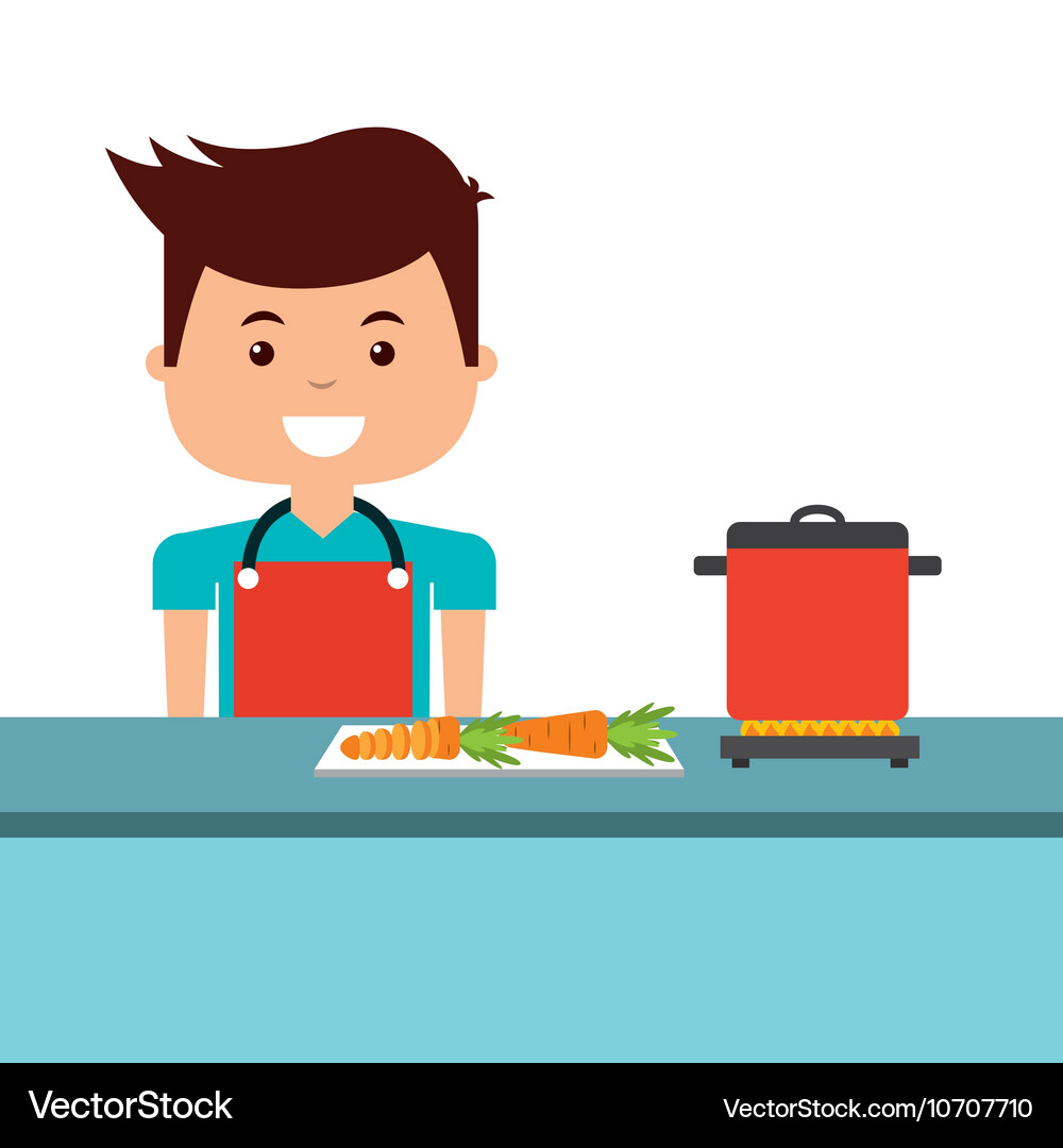 Chef avatar cooking food icon Royalty Free Vector Image