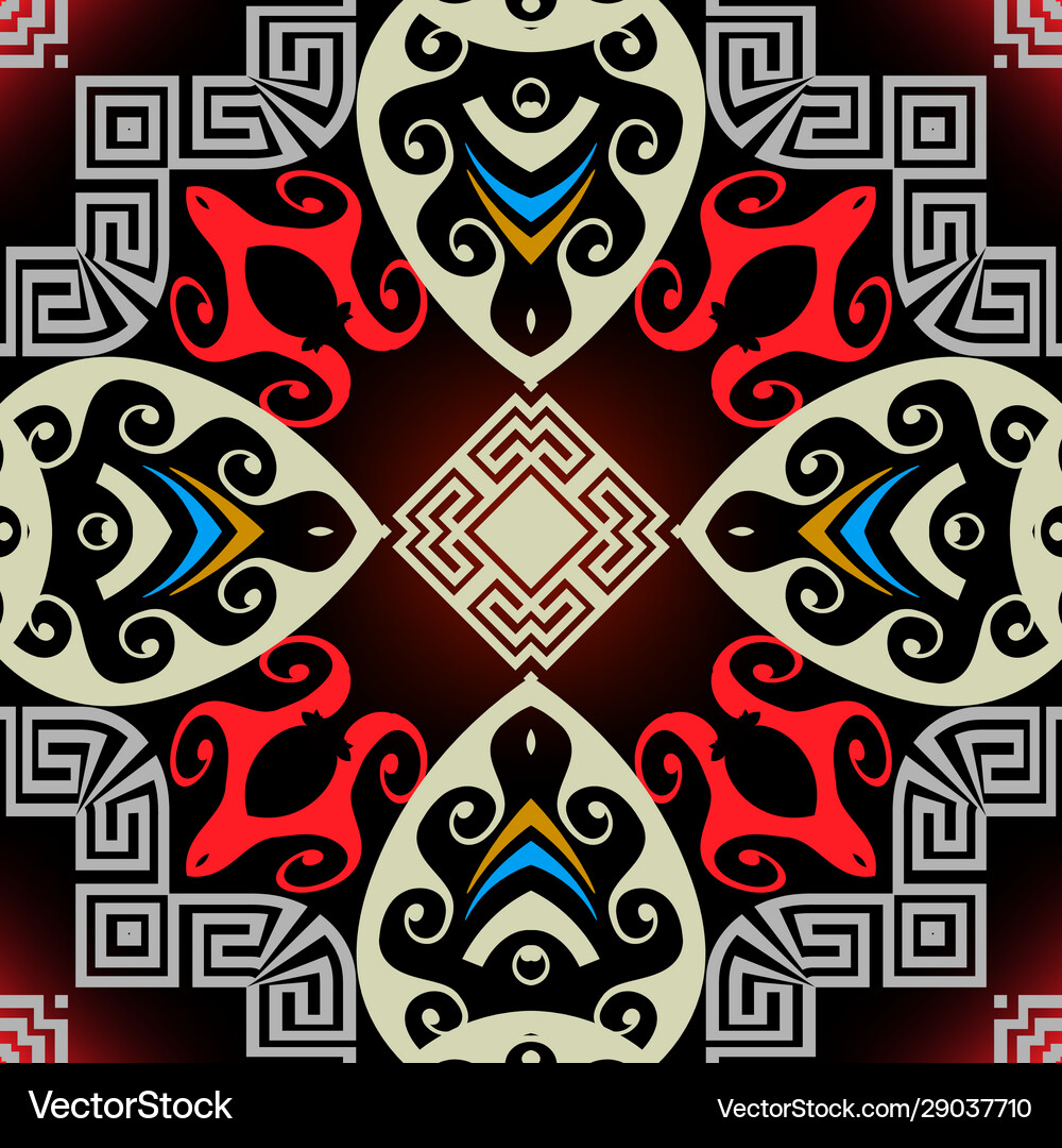 Colorful greek seamless pattern ornamental Vector Image