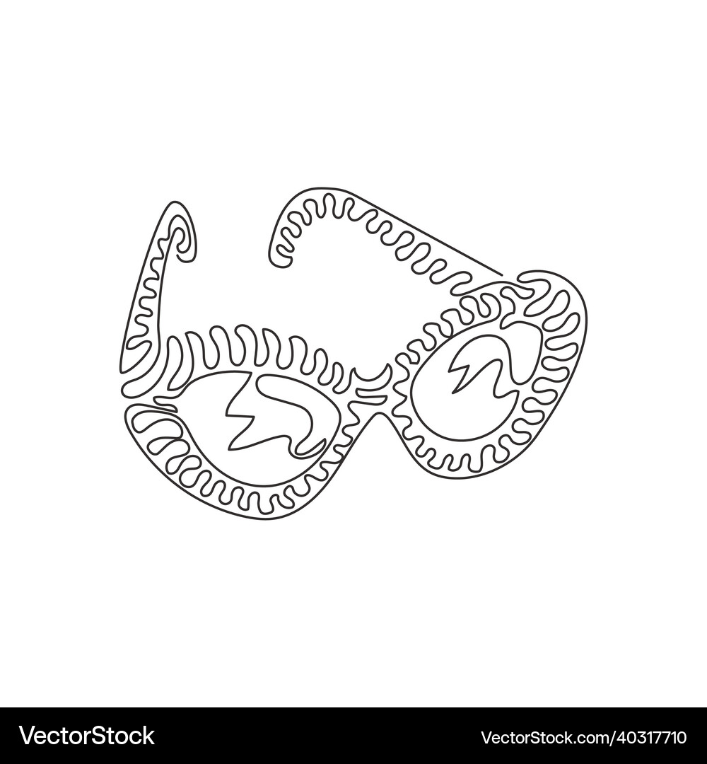 Continuous one line drawing glasses model women Vector Image