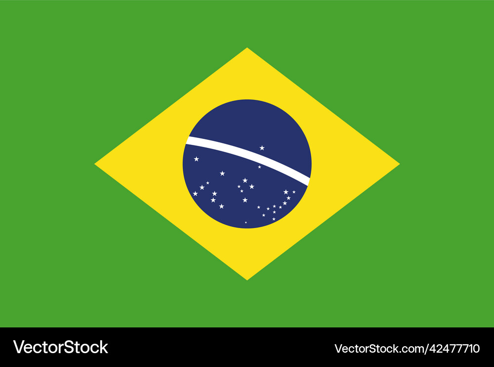 Flag of brazil Royalty Free Vector Image - VectorStock