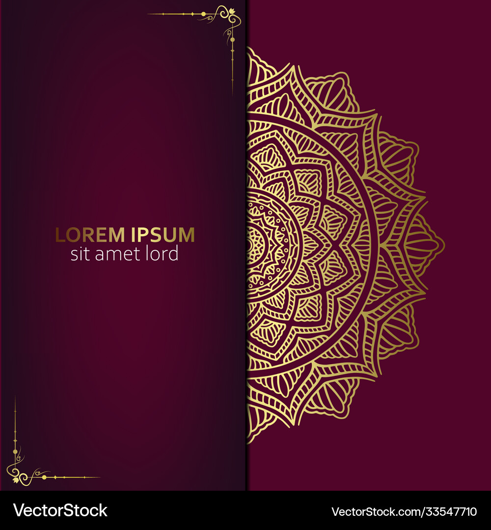 Floral and mandala ornamental decorative frame Vector Image