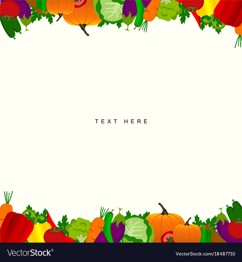 Food vegetable frame Royalty Free Vector Image