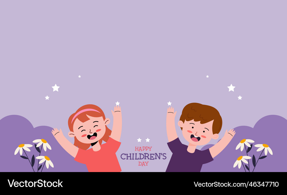 Happy World Children Day Background Royalty Free Vector