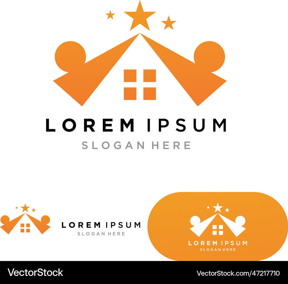 Home and building logo and symbol Royalty Free Vector Image
