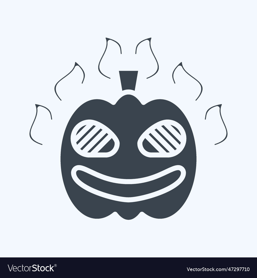 Icon pumpkin related to halloween symbol glyph Vector Image