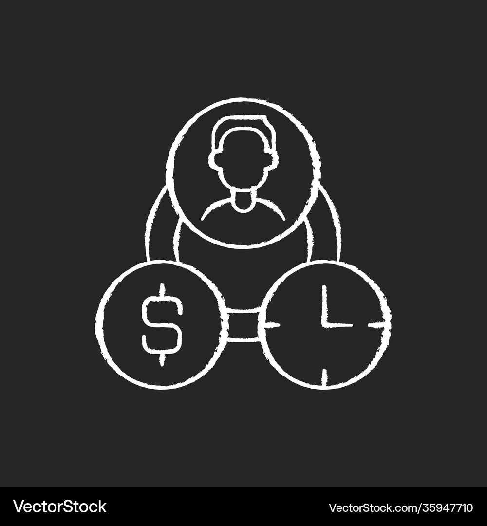 Rfm analysis chalk white icon on black background Vector Image