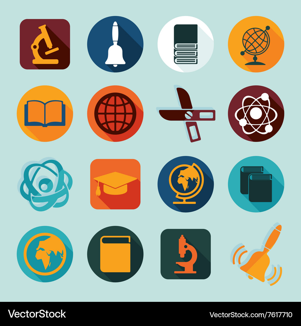 Set of education icons Royalty Free Vector Image