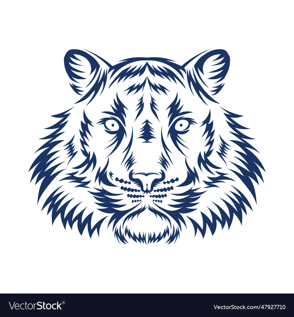 Tiger face Royalty Free Vector Image - VectorStock