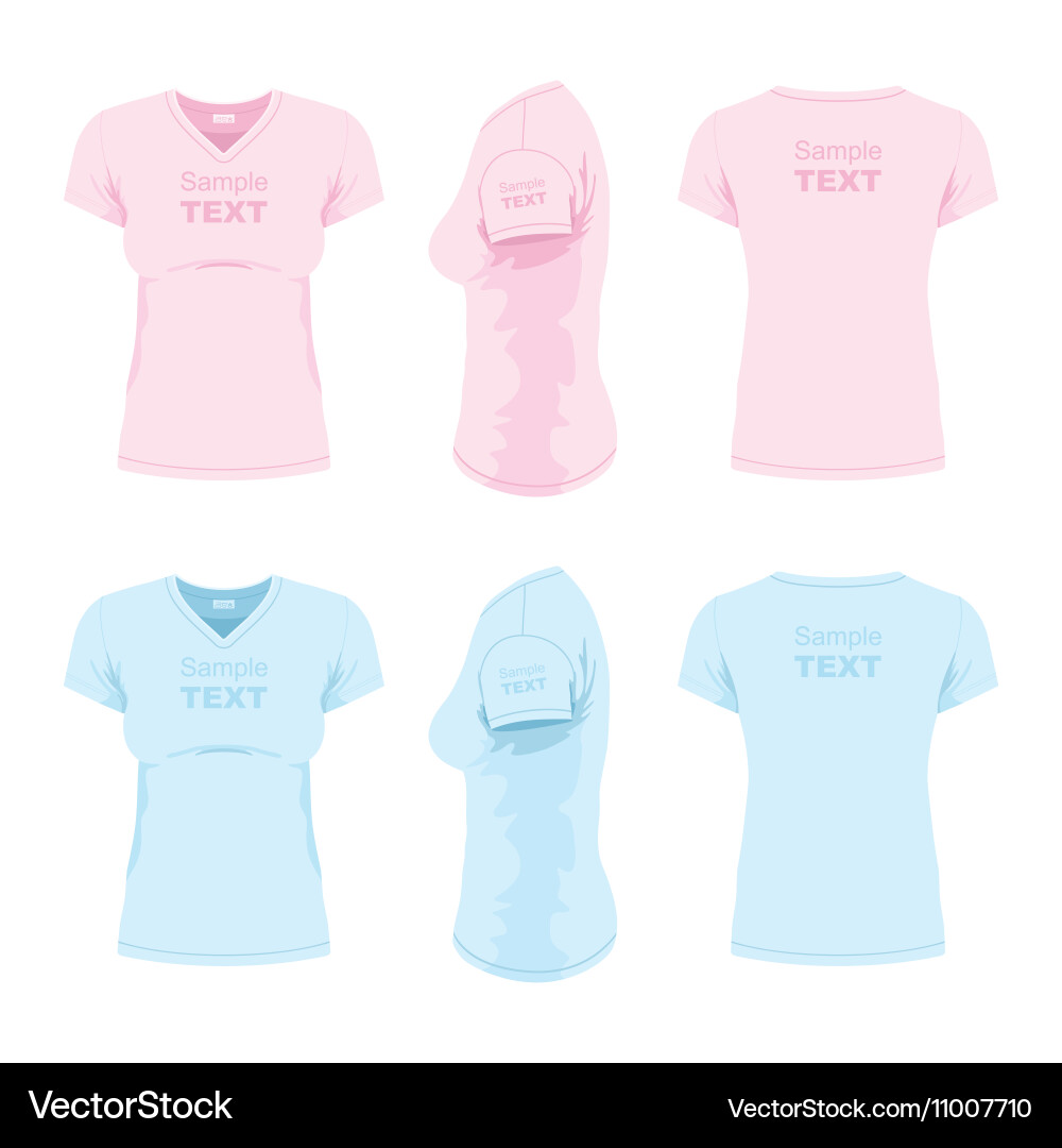 Women t-shirt Royalty Free Vector Image - VectorStock