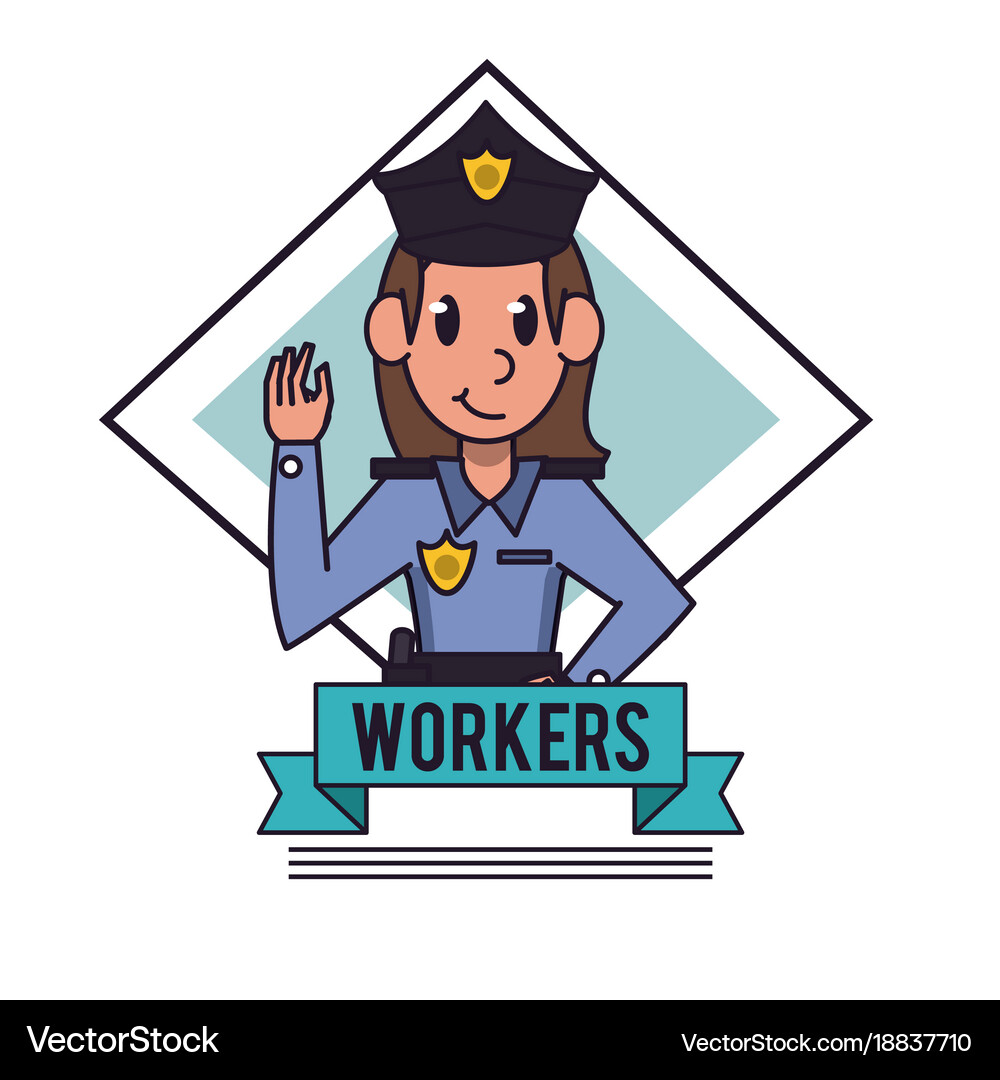 Workers and jobs cartoon Royalty Free Vector Image