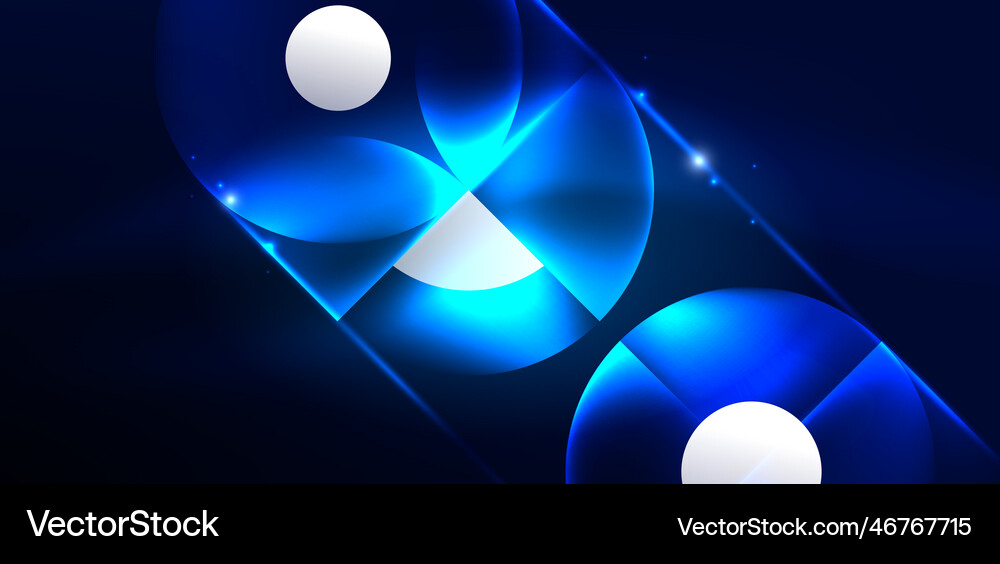 Abstract background blue shiny glowing neon color Vector Image