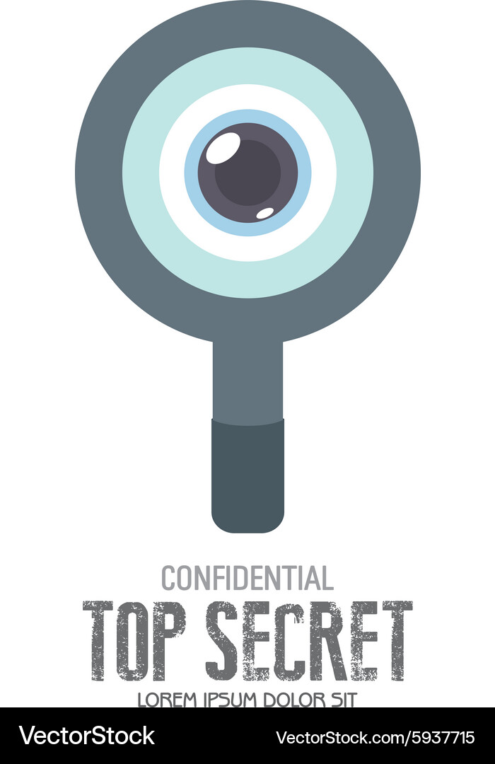 Abstract top secret label on a white background Vector Image