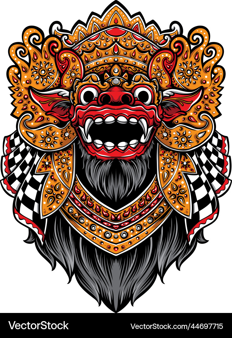 Balinese barong free Royalty Free Vector Image