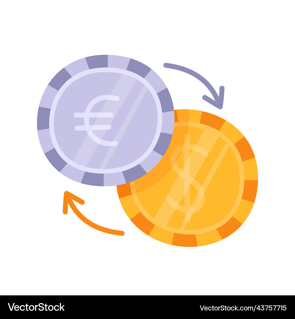 Currency exchange hand draw doodle business flat Vector Image