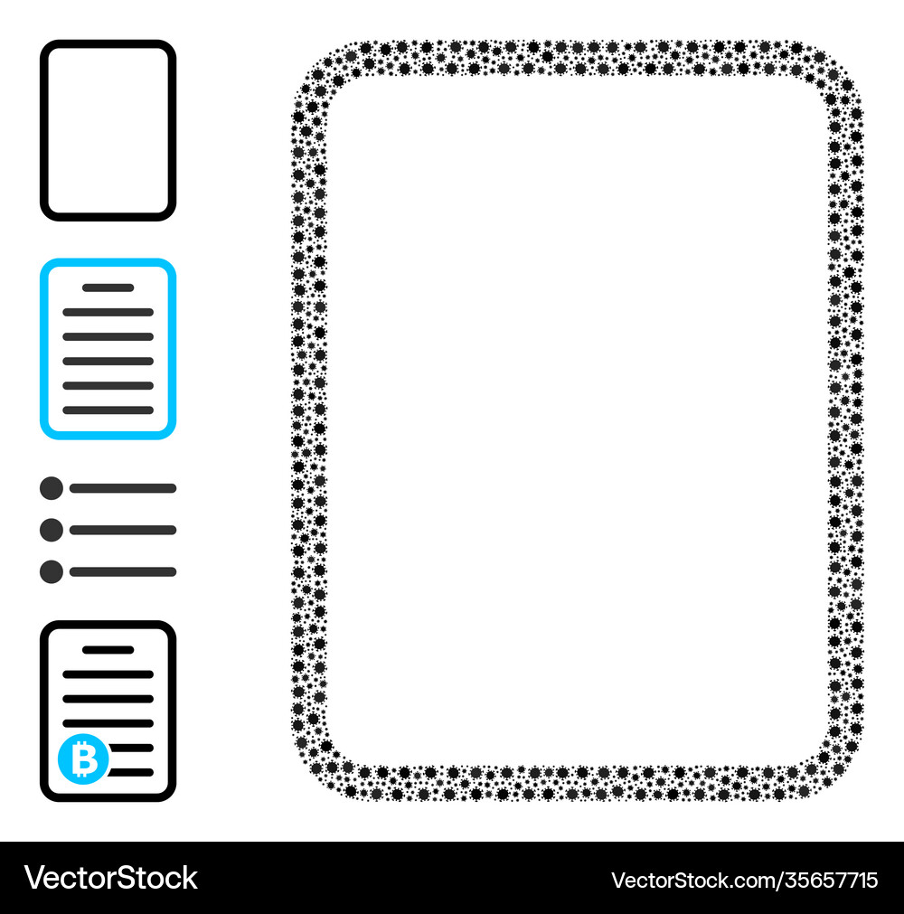 Empty page collage small virus infection icons Vector Image