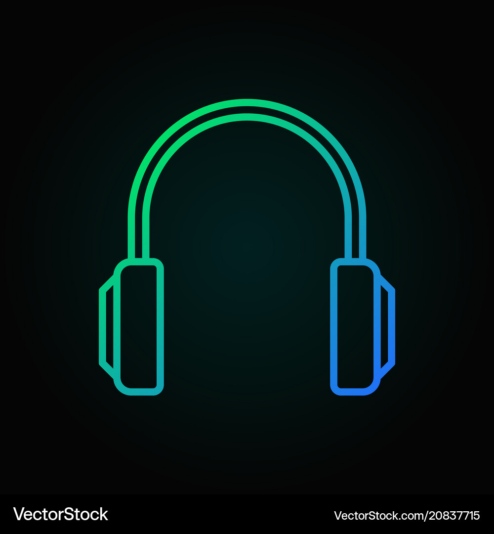 Headphones colored icon headphone concept Vector Image