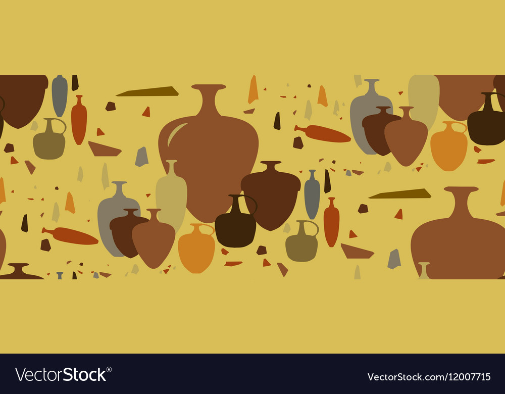 Israeli archaeological ceramics Royalty Free Vector Image