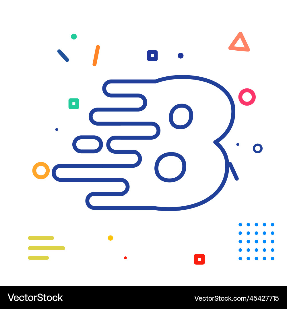Number 8 line fast speed icon logo Royalty Free Vector Image