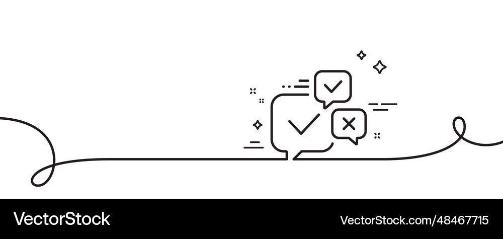 Online voting line icon internet vote sign Vector Image