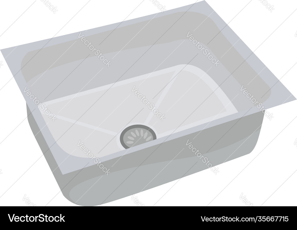 Porcelain sink on white background Royalty Free Vector Image