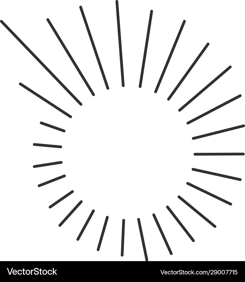 Radial lines or sun rays in circle spiral form Vector Image