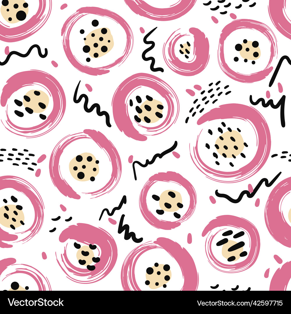 Seamless drawing with ink hand-drawn pitahaya Vector Image