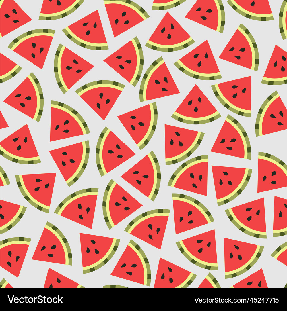 Seamless pattern with pieces of watermelon Vector Image